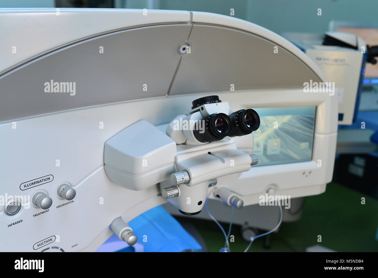 eye cornea surgery laser medical device detail Stock Photo - Alamy
