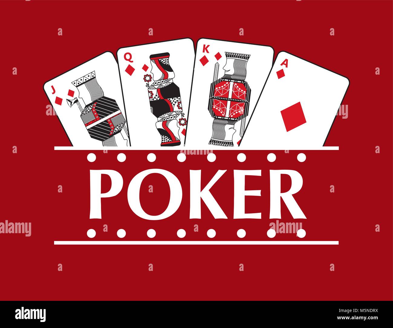 Royal flush playing cards banner hi-res stock photography and images ...