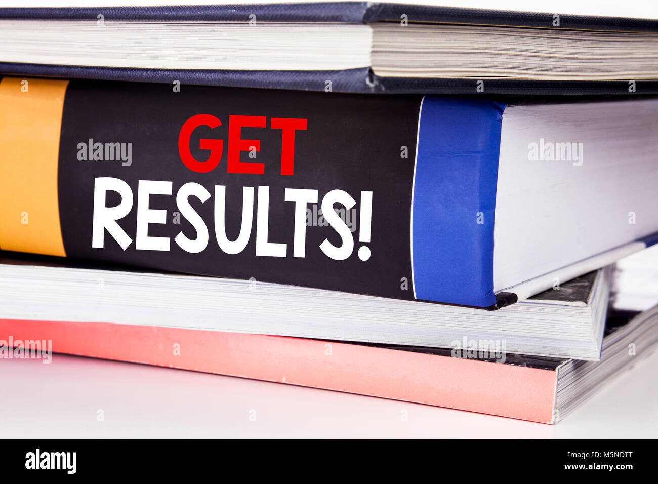 Hand writing text caption inspiration showing Get Results. Business ...