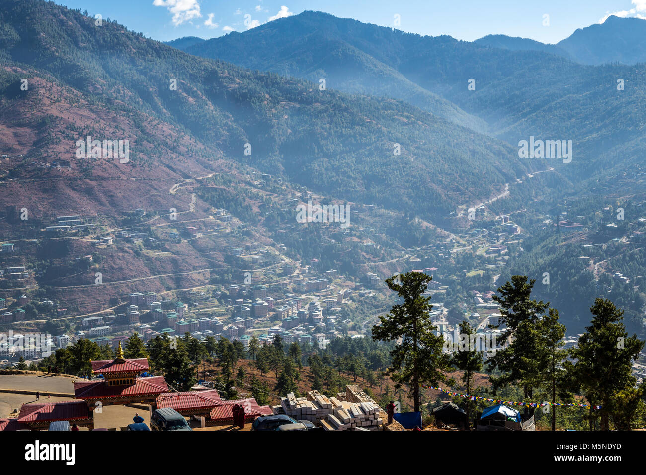 Thimphu, Bhutan. Thimphu Valley Seen from the Great Buddha Dordenma ...
