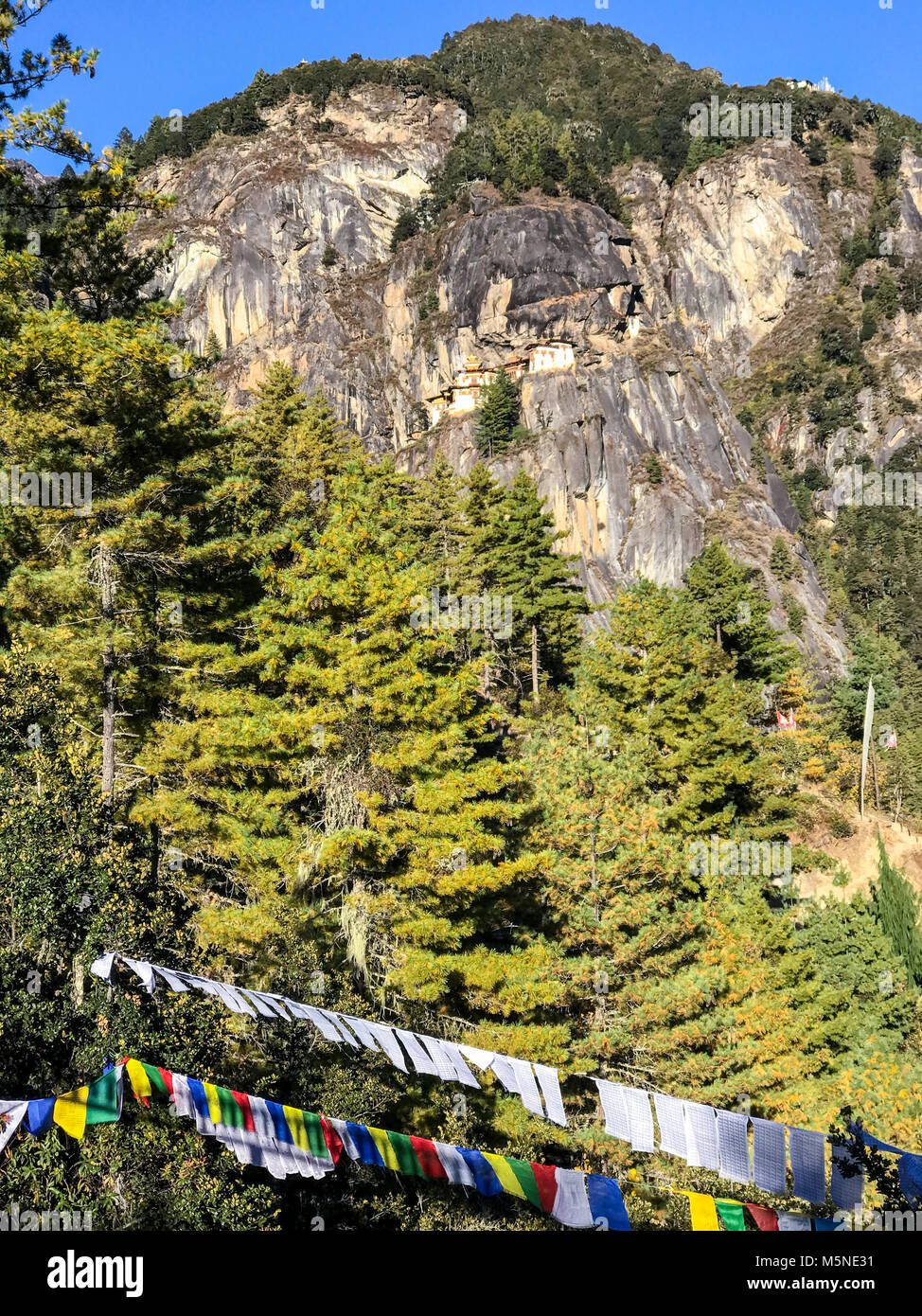 Paro, Bhutan. Tiger's Nest Monastery from Midway up the Trail Stock ...