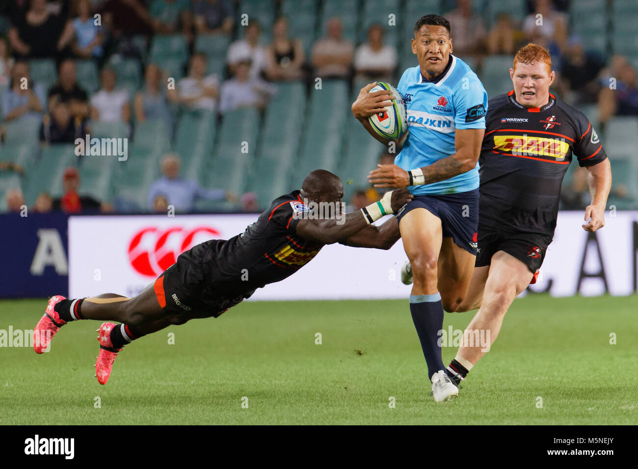 Sydney, Australia. 24th Feb, 2018. Raymond Ruhle of the Stormers is ...