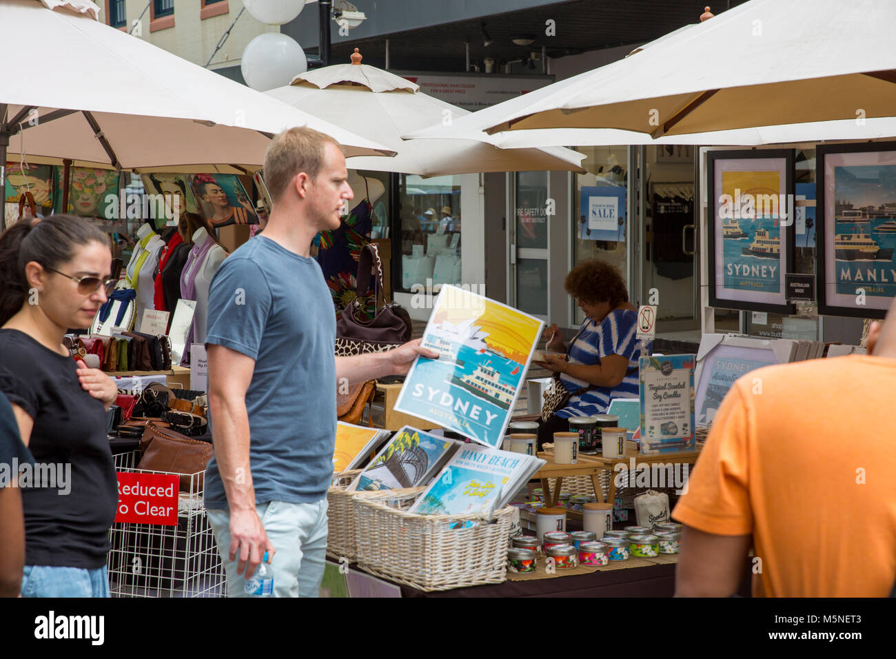 Weekend markets in Manly beach on Sydney northern beaches,New South ...