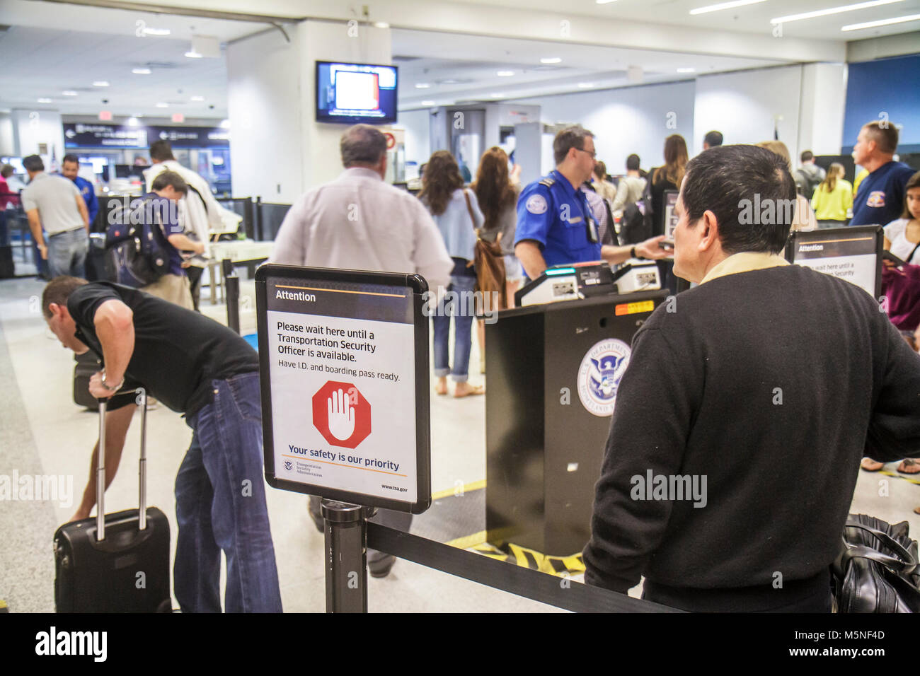 Miami Florida International Airport MIA,terminal,TSA,security,screening ...