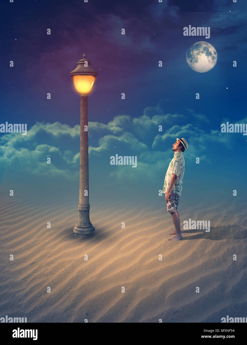 Standing under street light hi-res stock photography and images - Alamy