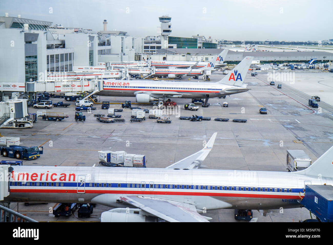 Miami Florida International Airport MIA,gate,tarmac,American Airlines ...