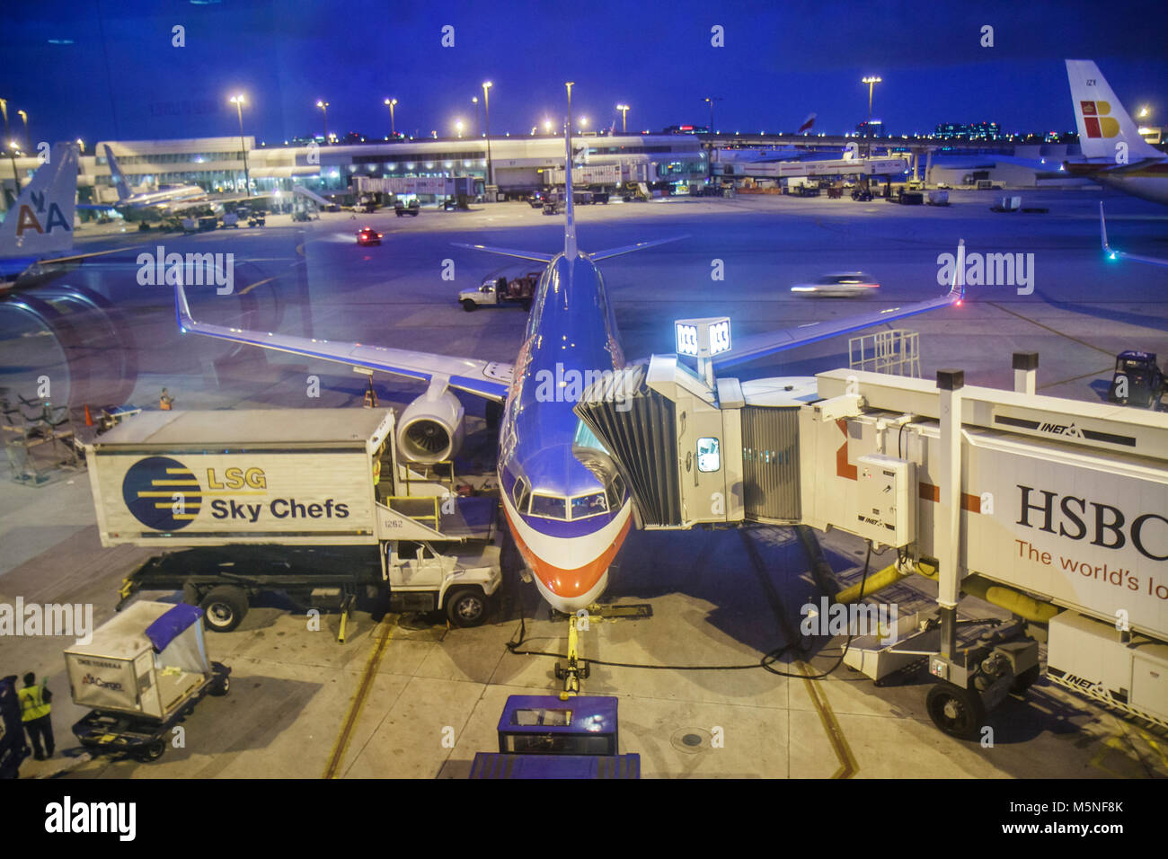 Miami Florida International Airport MIA,American Airlines,gate,tarmac ...