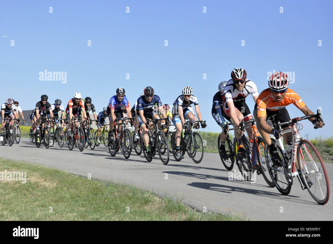 Amateur Male Cyclists compete in the Jason LaPierre Cycling Criterium ...