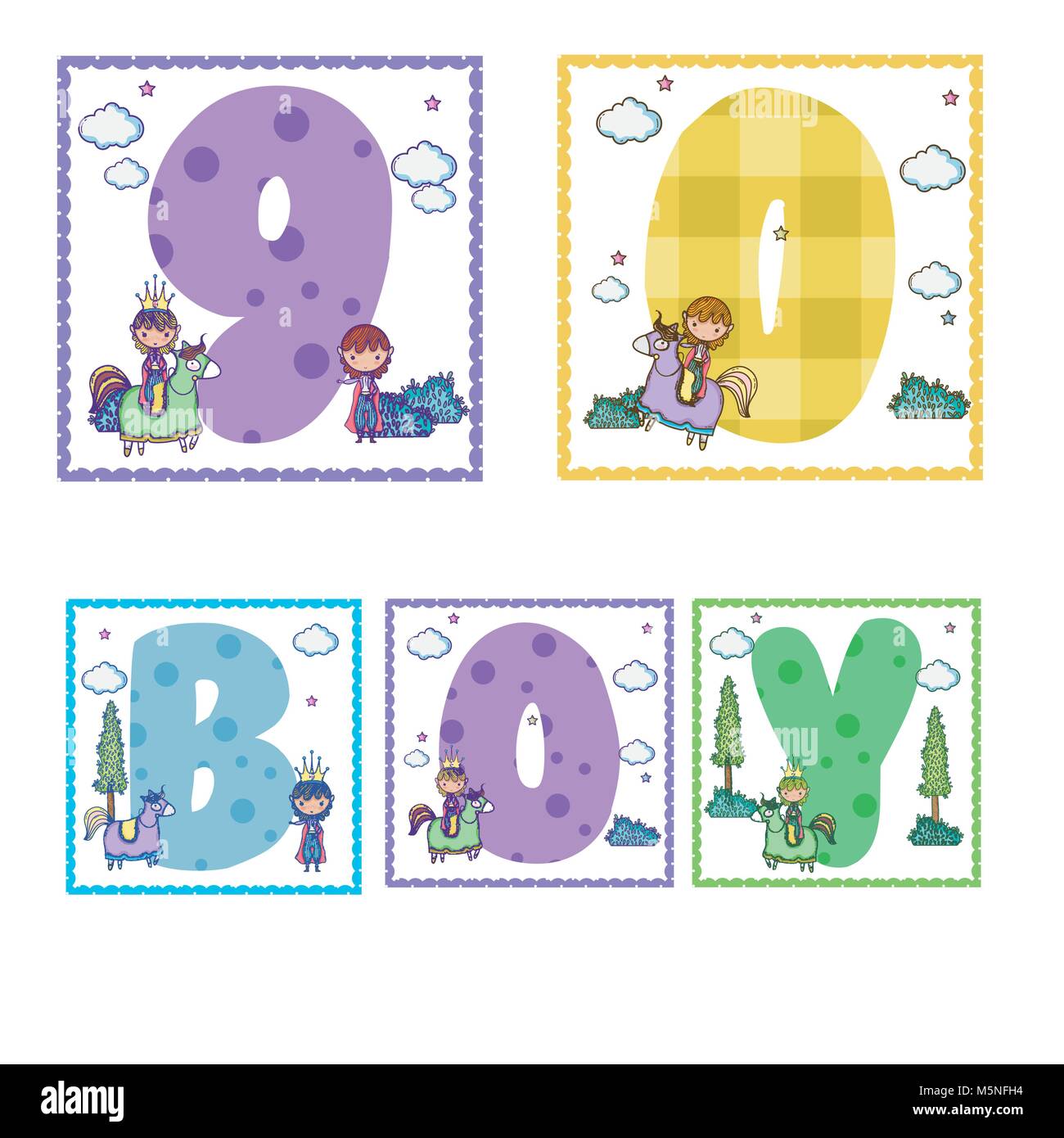 Collection of numbers vector illustration graphic design Stock Vector ...