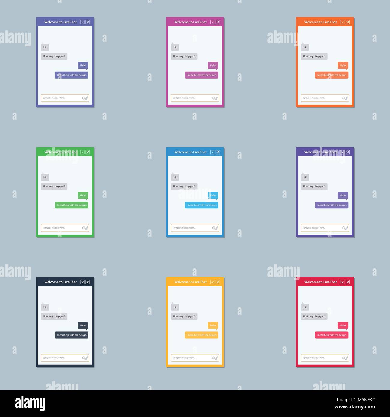 The set of universal live chat windows for websites Stock Vector Image ... The set of universal live chat windows for websites Stock Vector Image ...