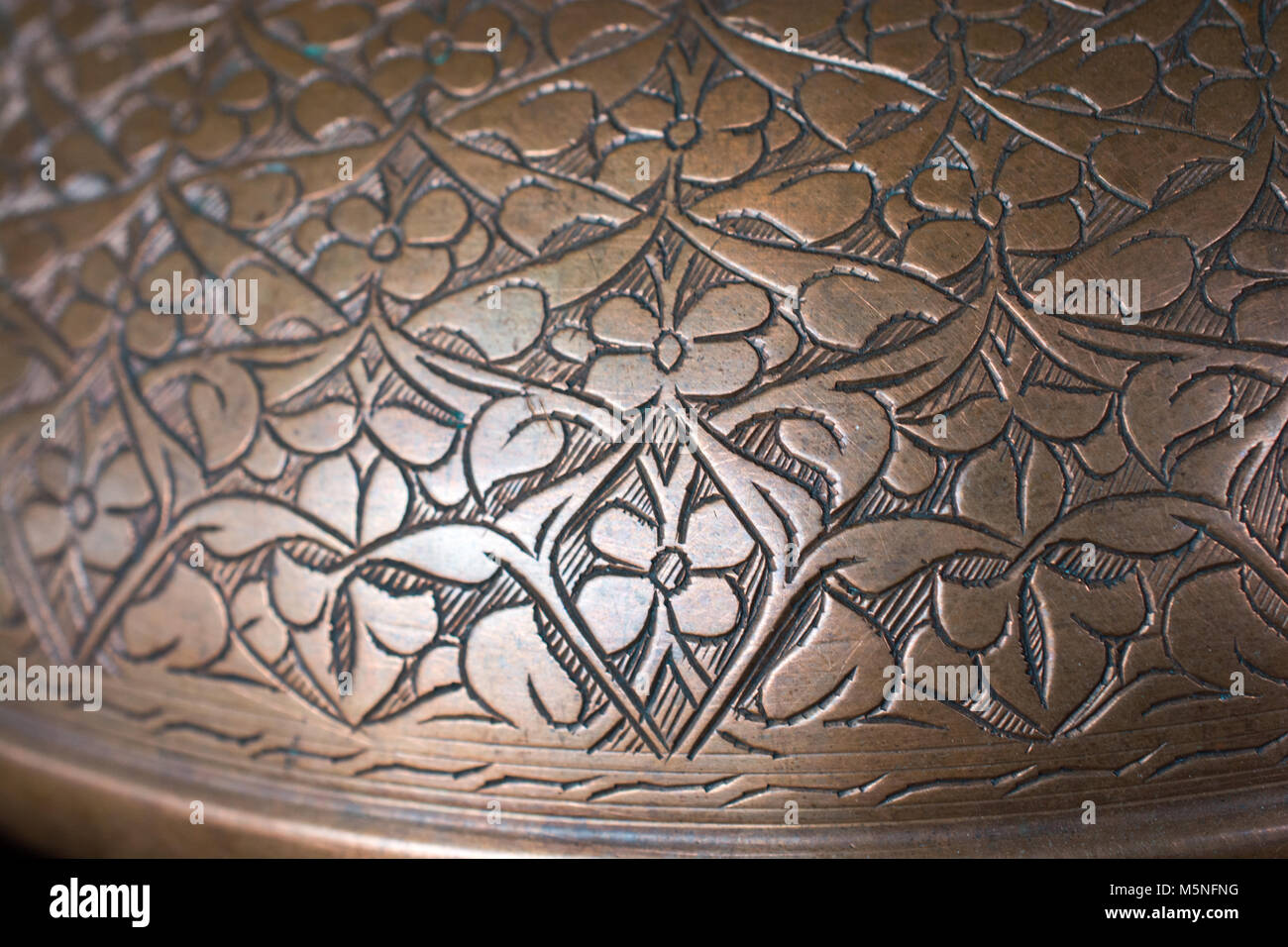 Example of Ottoman art patterns applied on metals Stock Photo - Alamy