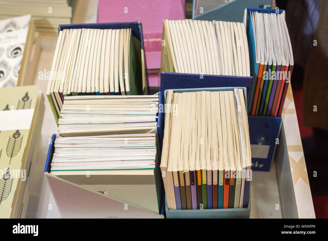 Stack of books stored as Education and business concept Stock Photo - Alamy
