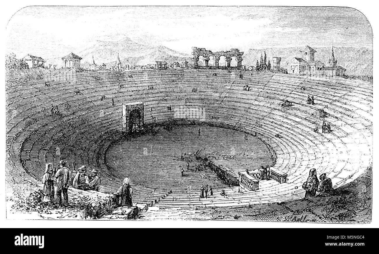 Amphitheatre illustration Black and White Stock Photos & Images - Alamy