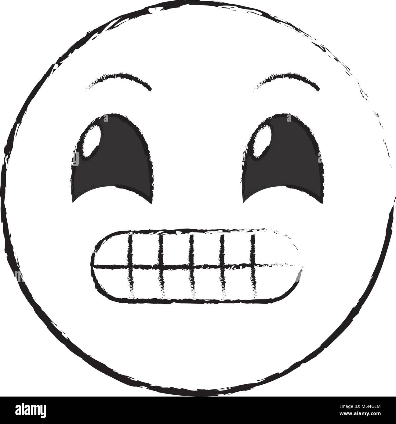 grunge ups face gesture symbol expression vector illustration Stock ...