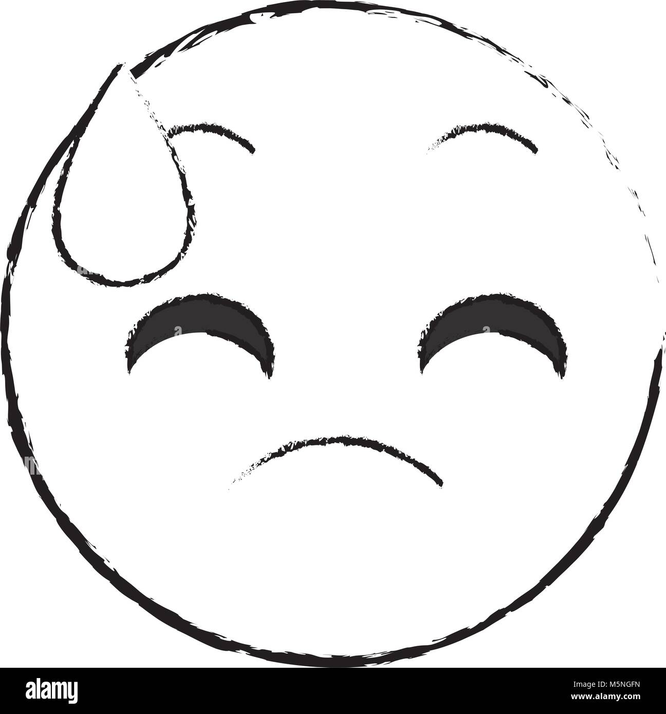 Sweating emoji Stock Vector Images - Alamy