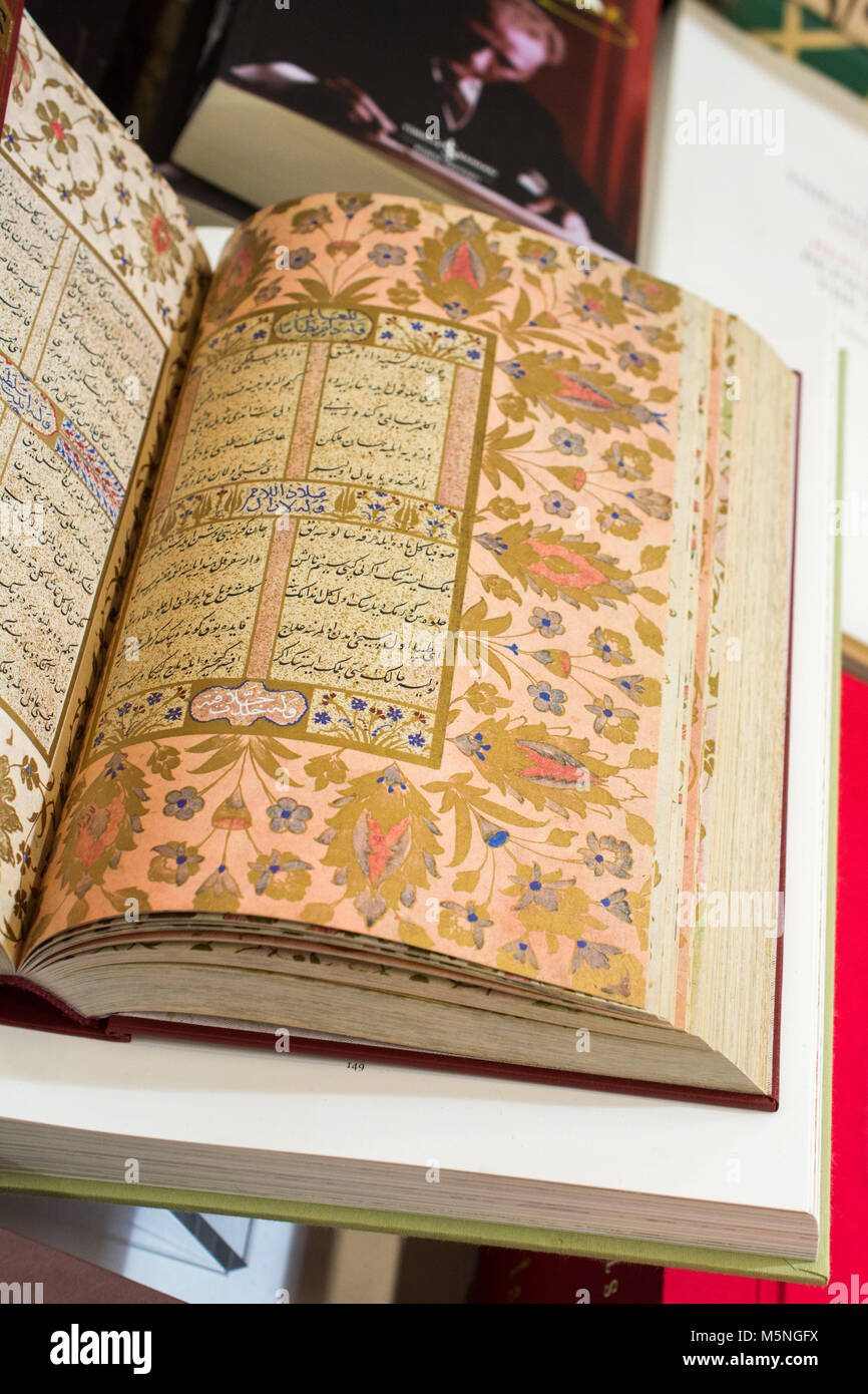 Islamic Holy Book Quran with open pages Stock Photo - Alamy