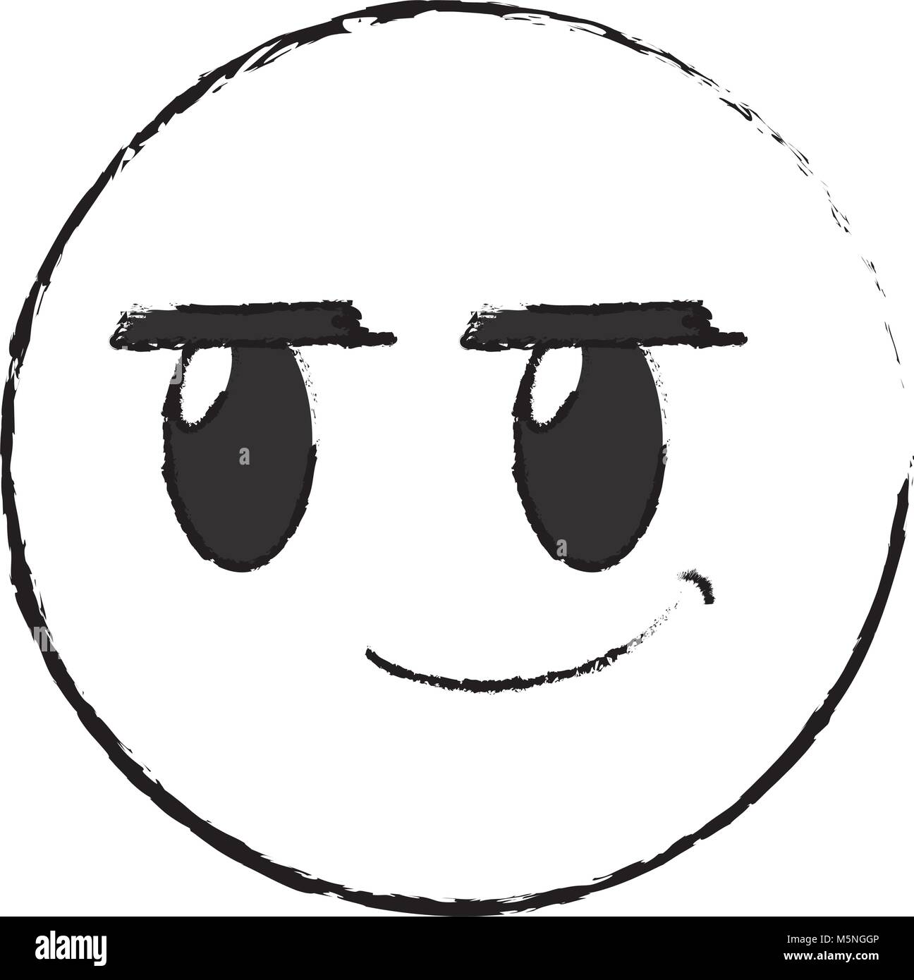 grunge rogue face gesture symbol expression vector illustration Stock ...