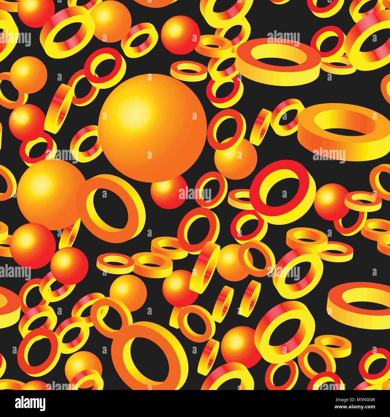 Abstract Golden Rings and Balls Stock Vector Image & Art - Alamy