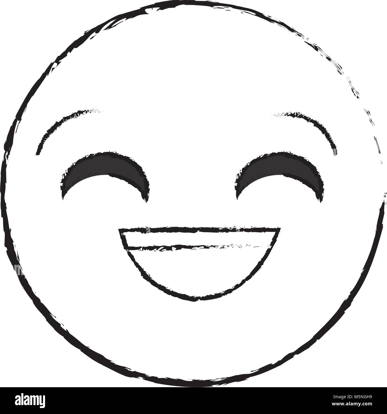 grunge laugh face gesture symbol expression vector illustration Stock ...