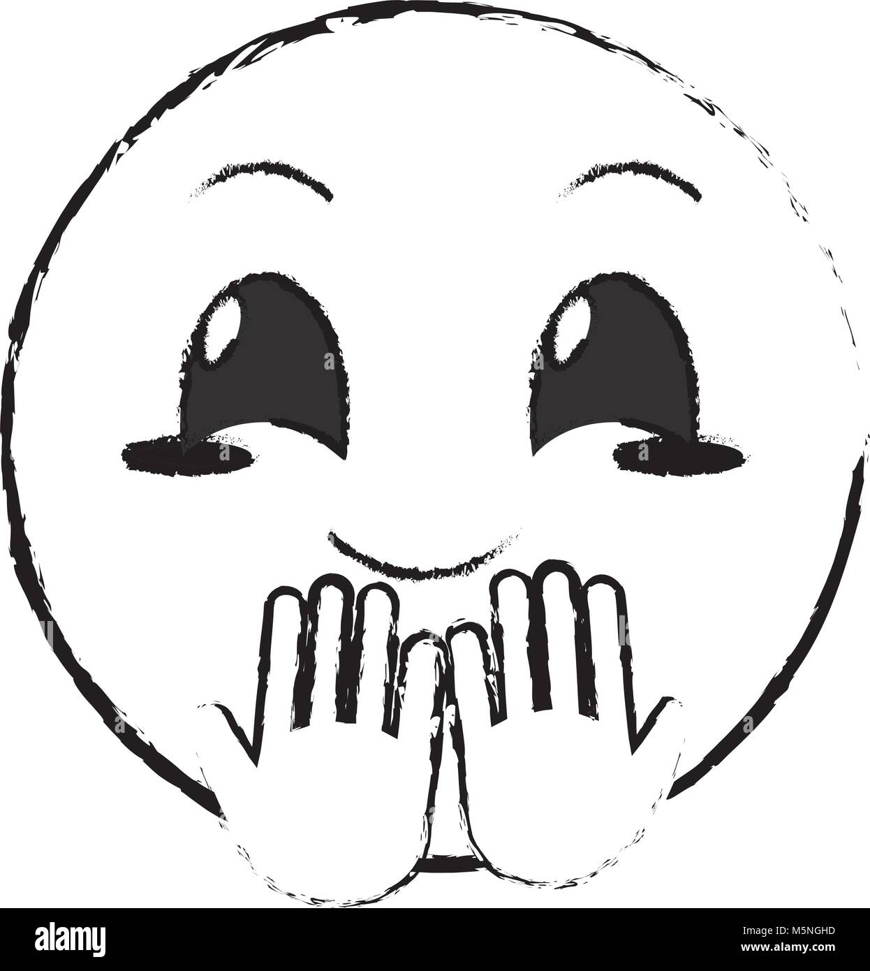 grunge nice face gesture symbol expression vector illustration Stock ...