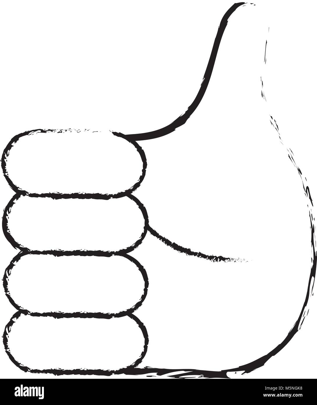 grunge emoji hand all good gesture expression vector illustration Stock ...