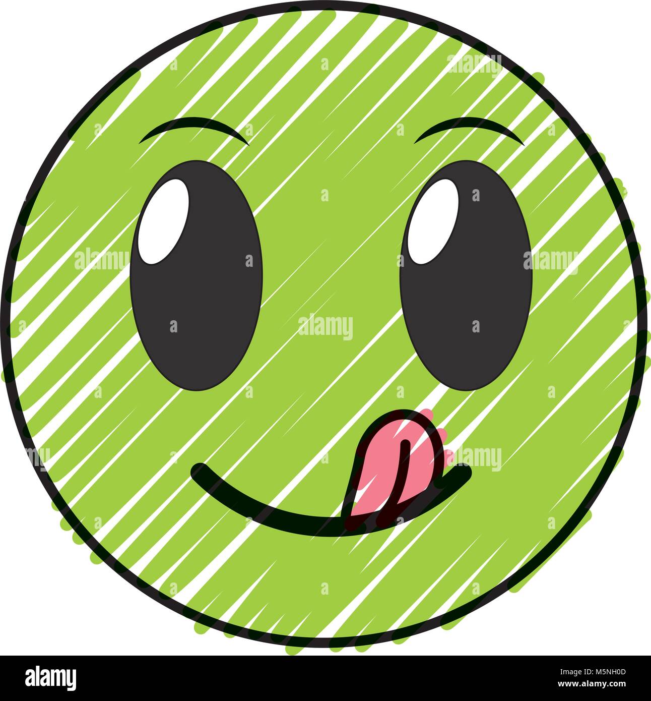doodle funny face gesture symbol expression vector illustration Stock ...