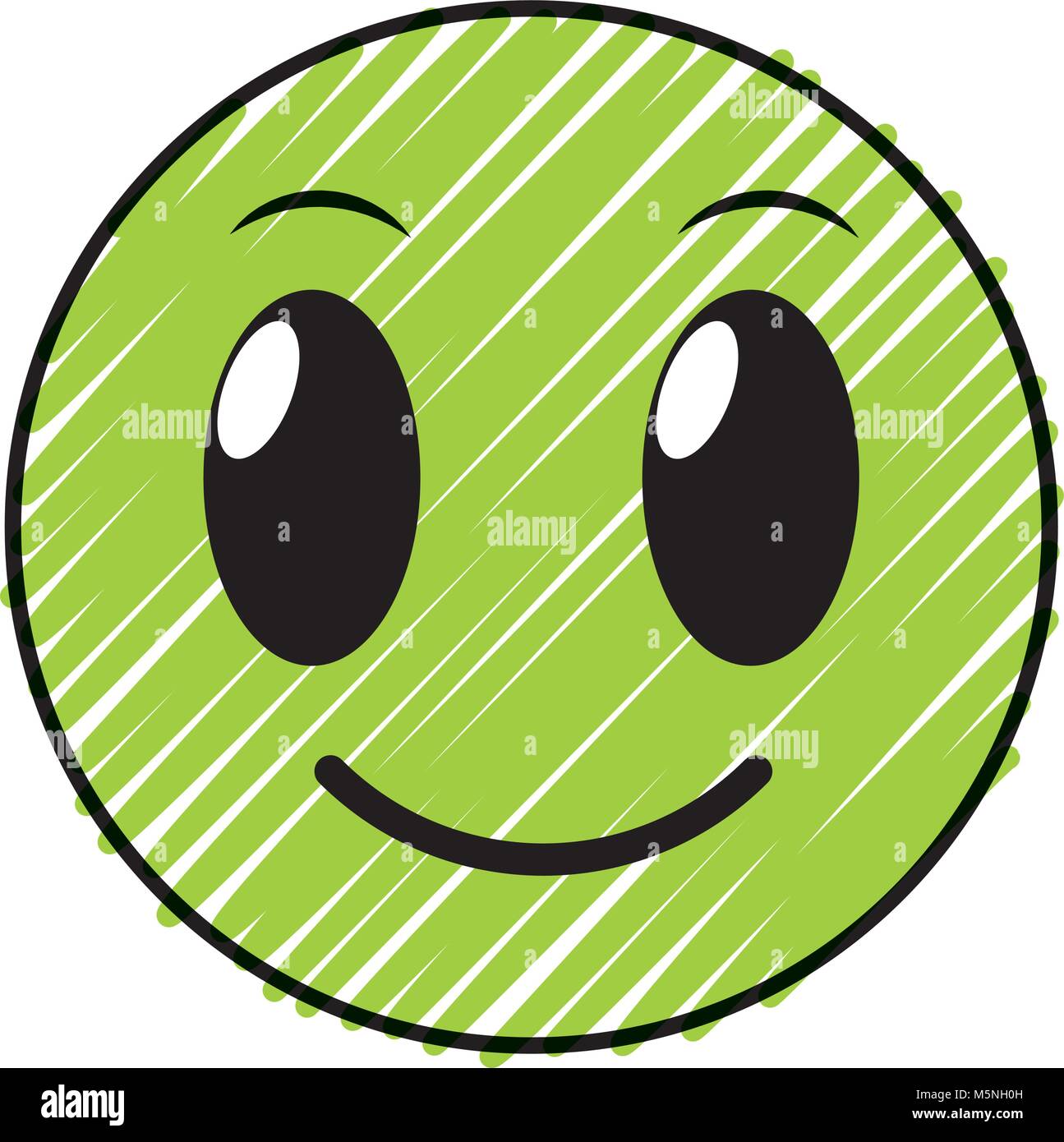 doodle happy face gesture symbol expression vector illustration Stock ...