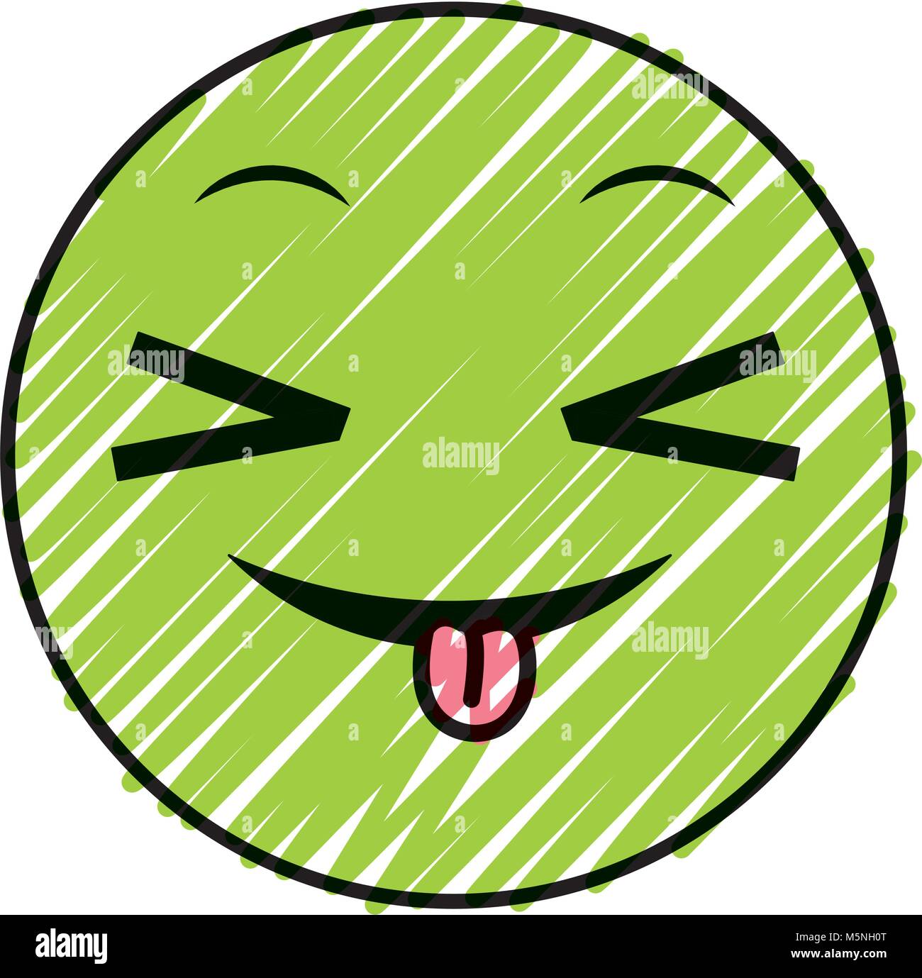 doodle joking face gesture symbol expression vector illustration Stock ...