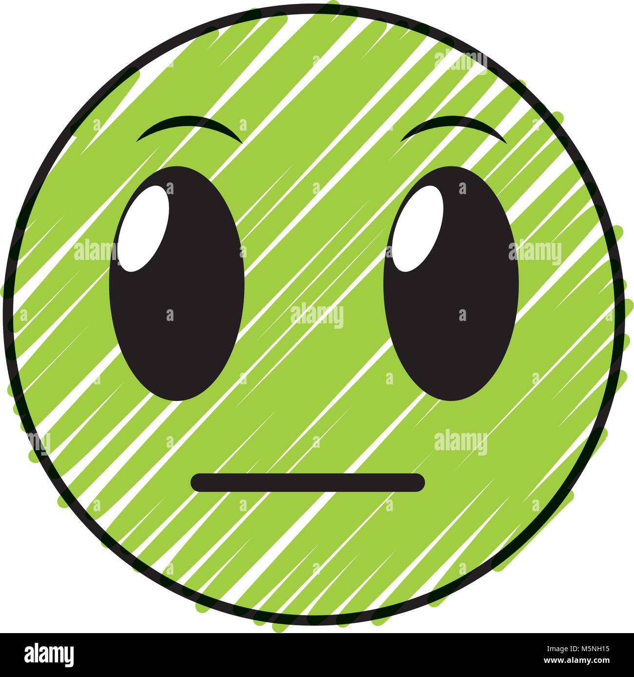 doodle not knowing face gesture symbol expression vector illustration ...