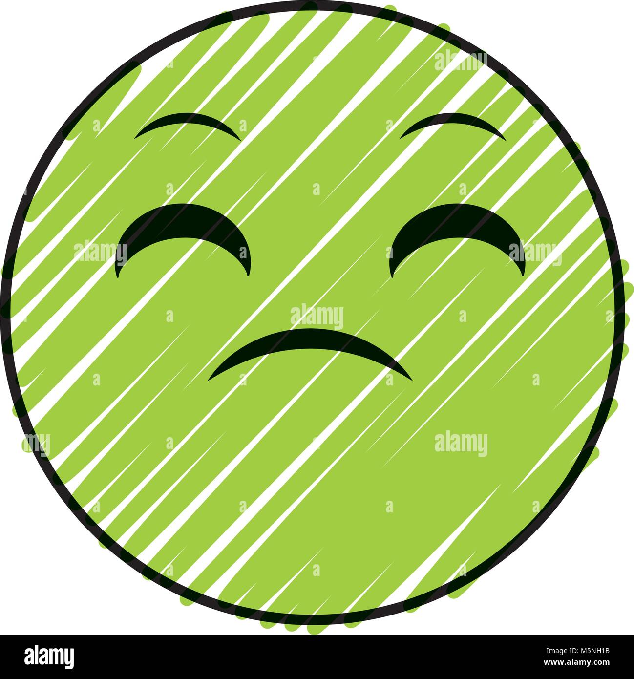 doodle disappointed face gesture symbol expression vector illustration ...