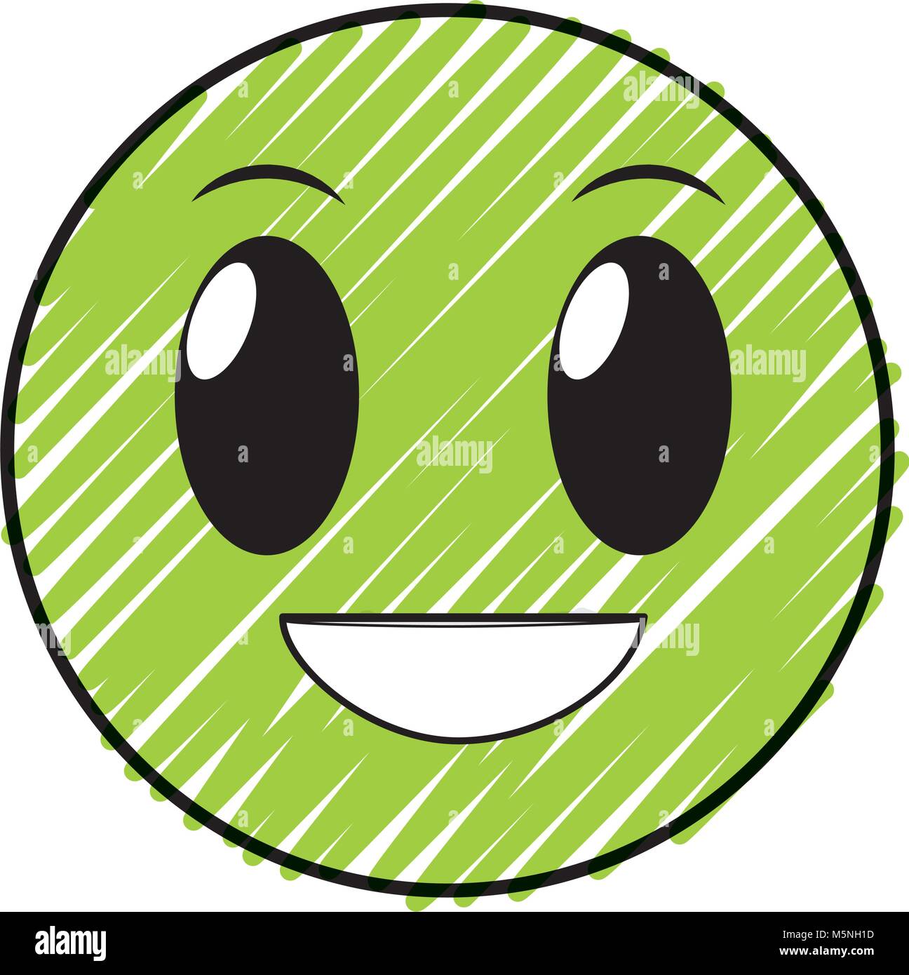 doodle glad face gesture symbol expression vector illustration Stock ...