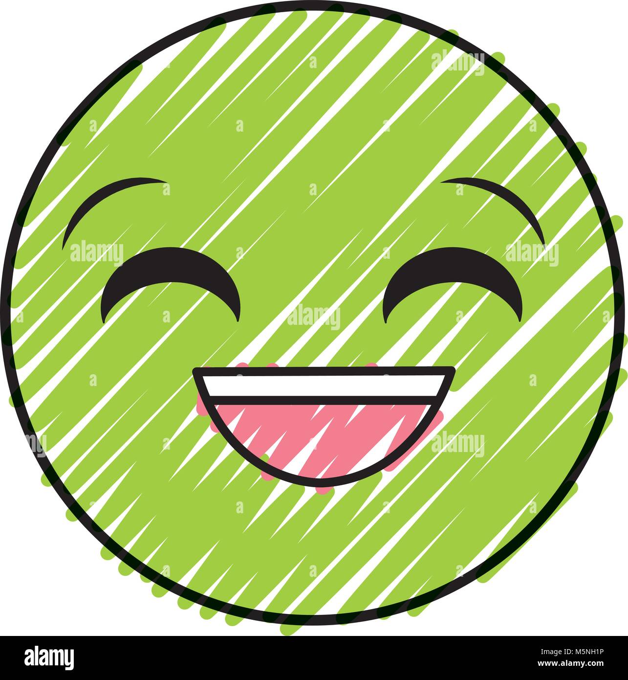 doodle laugh face gesture symbol expression vector illustration Stock ...