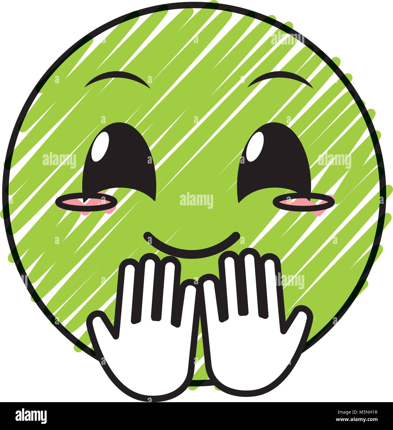 doodle nice face gesture symbol expression vector illustration Stock ...