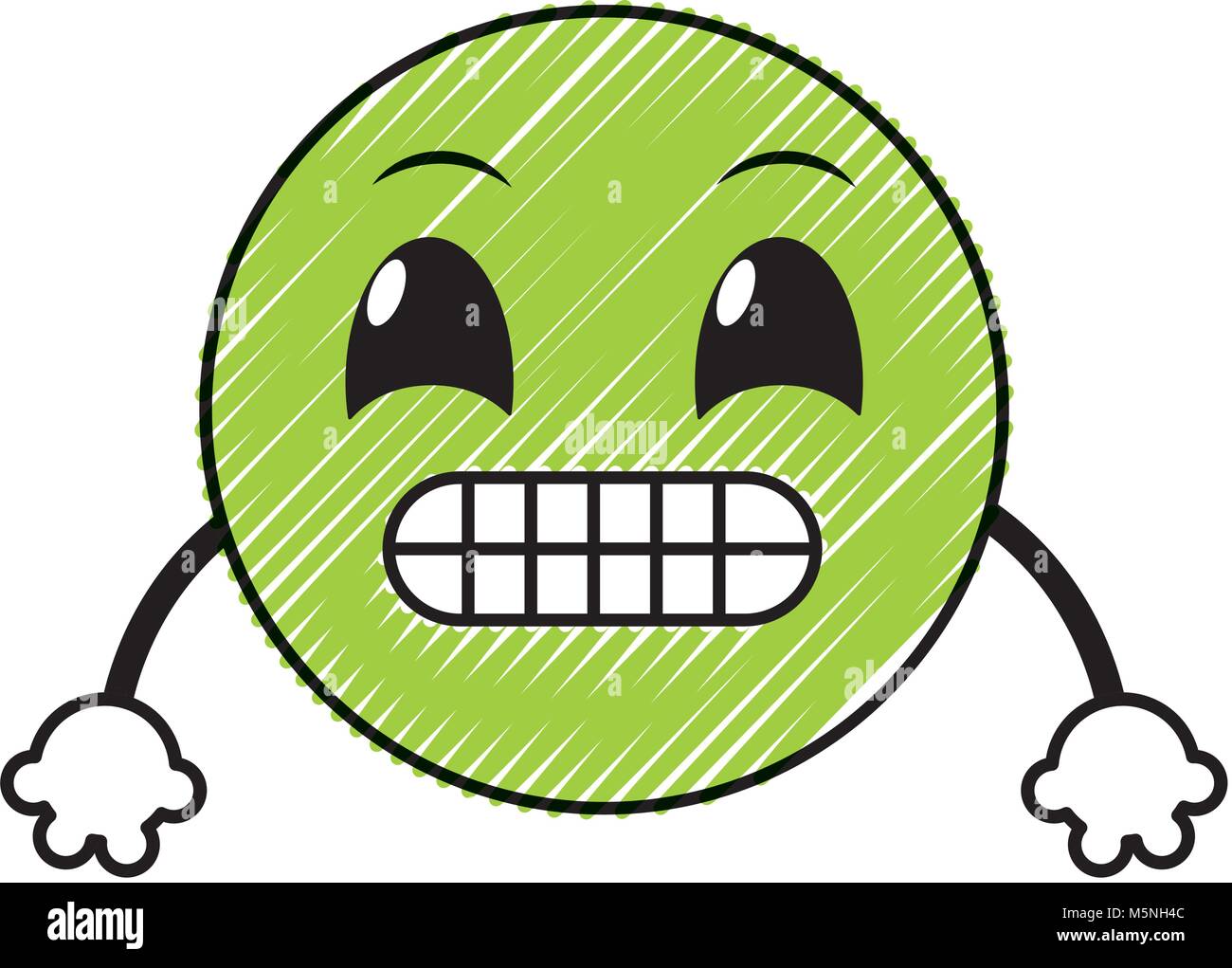 doodle ups emoji face expression with arms Stock Vector Image & Art - Alamy