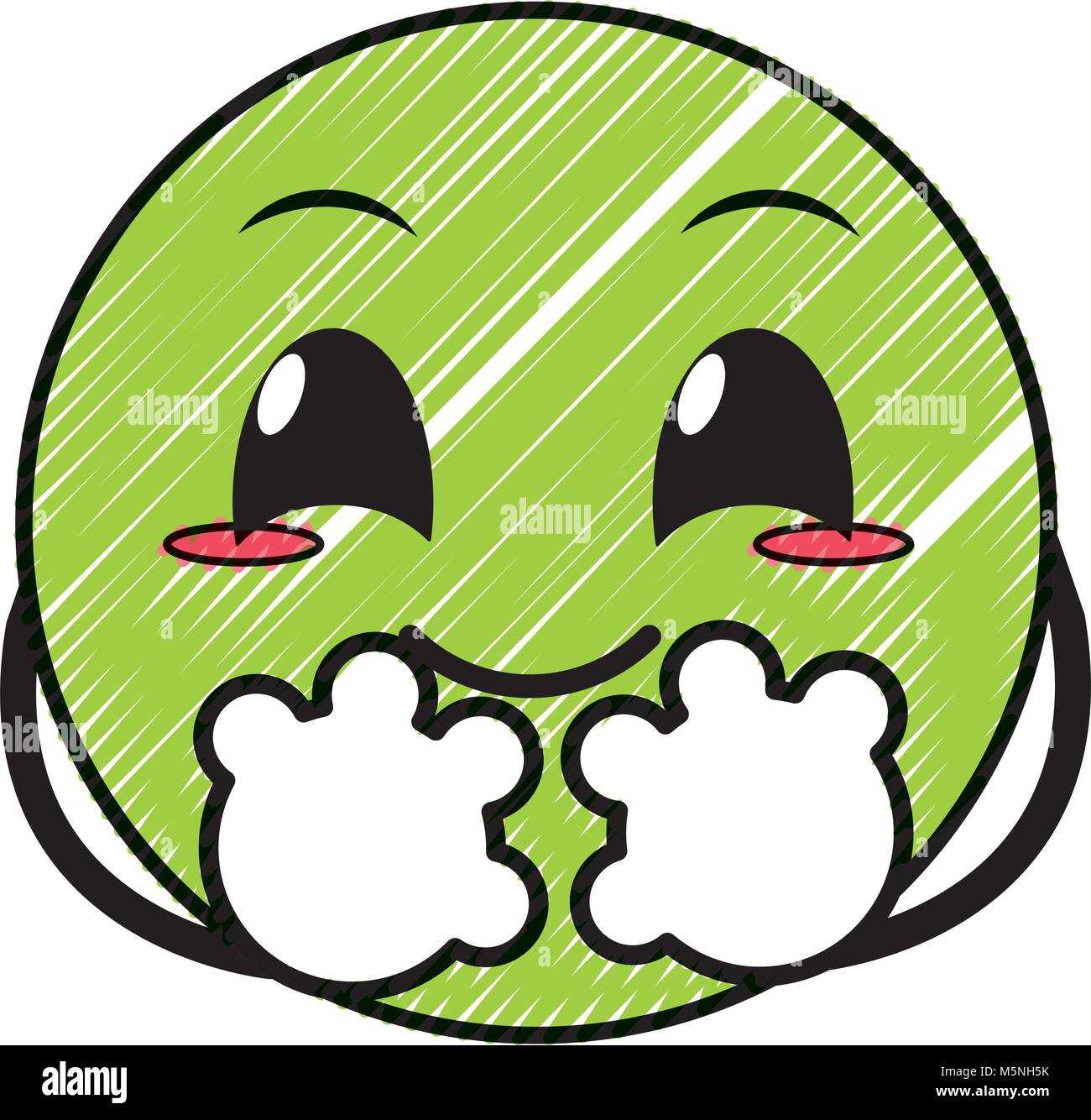 doodle nice emoji face expression with arms Stock Vector Image & Art ...