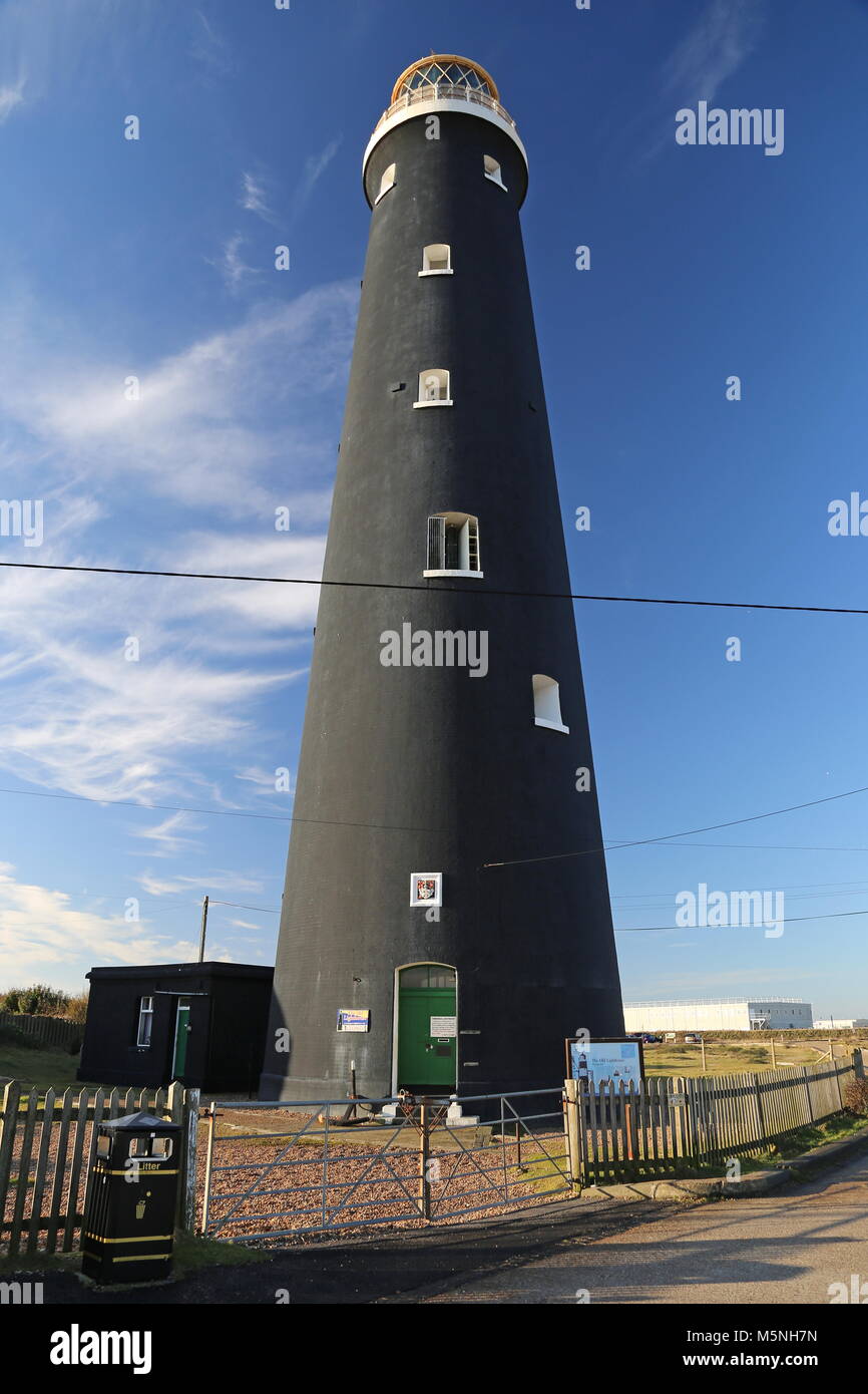 Old Lighthouse, built 1904, Dungeness, Kent, England, Great Britain ...