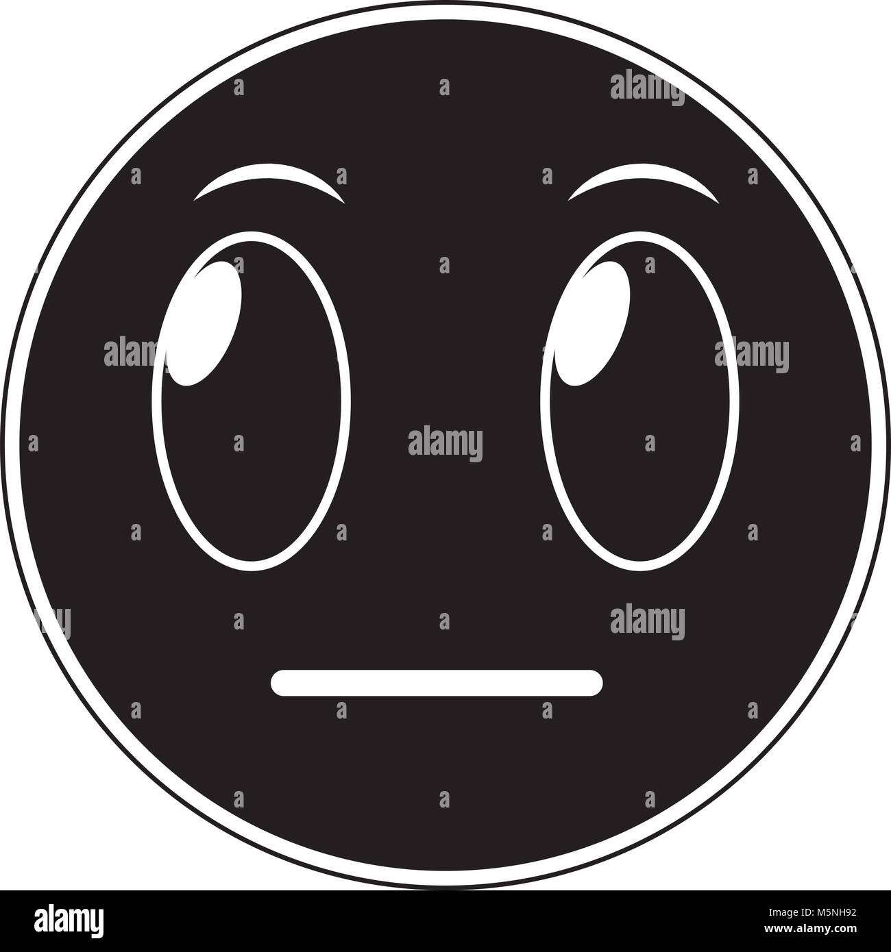 silhouette not knowing face gesture emoji expression Stock Vector Image ...