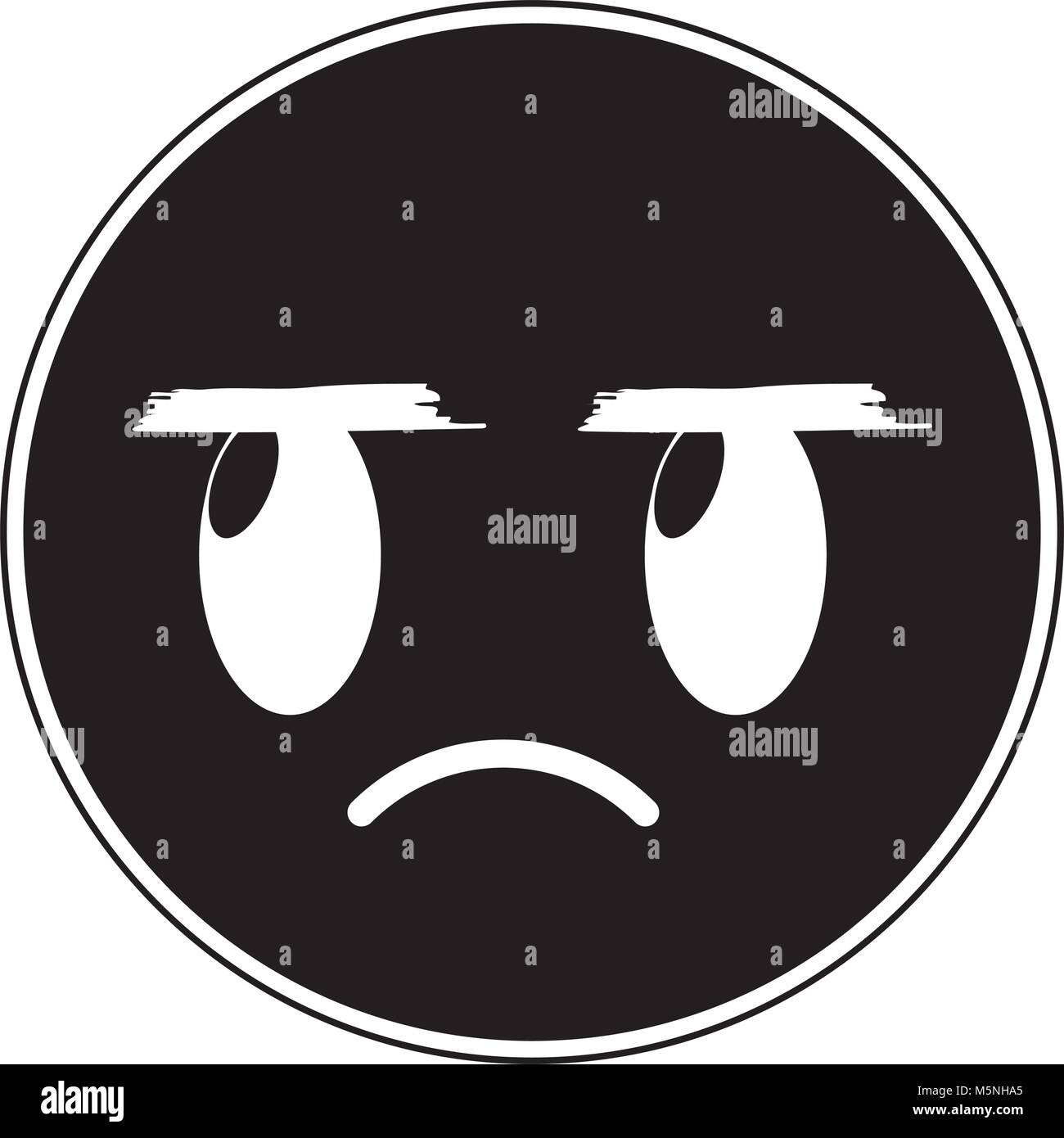 silhouette annoying face gesture emoji expression Stock Vector Image ...