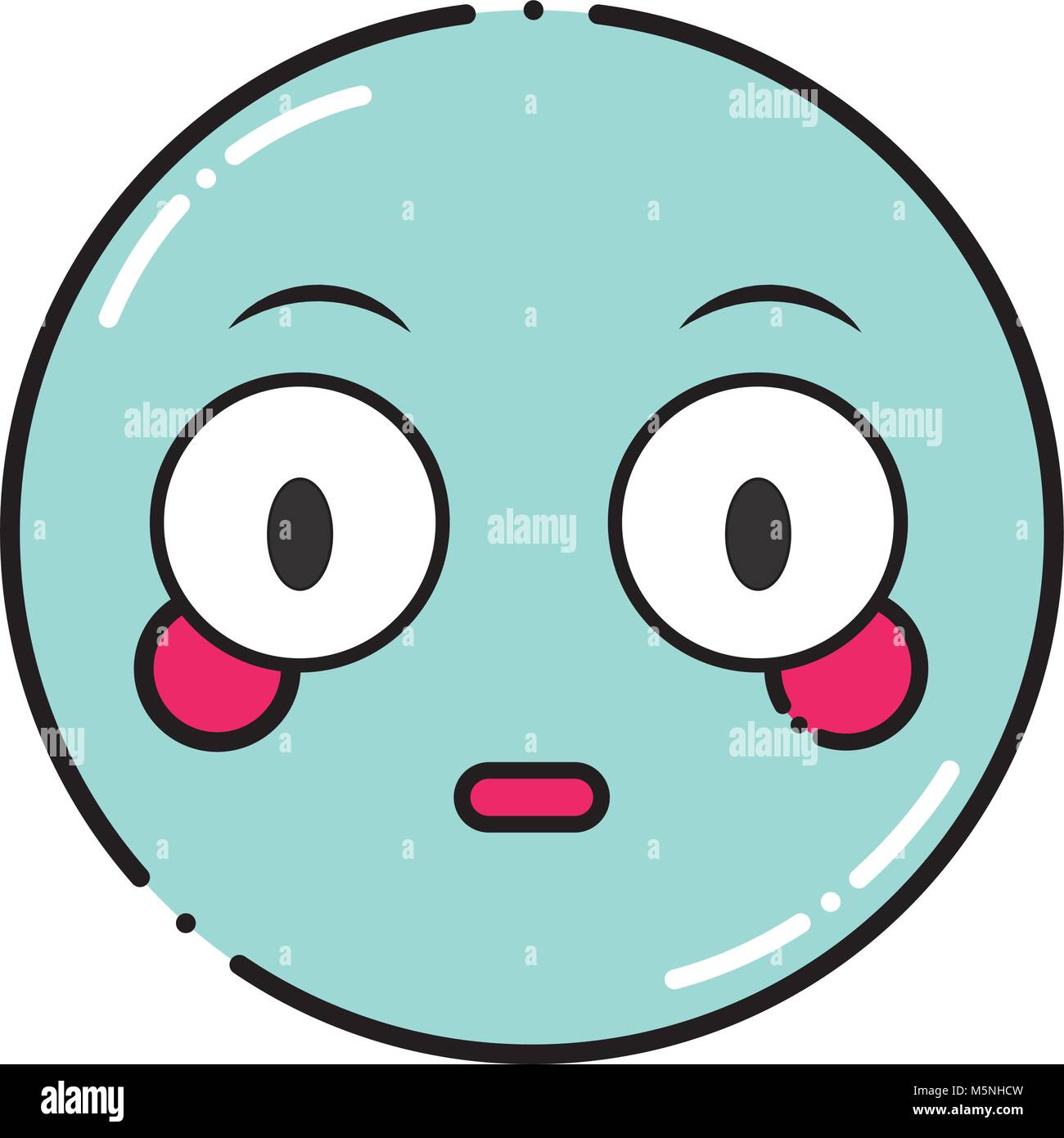 color surprised face gesture emoji expression Stock Vector Image & Art ...