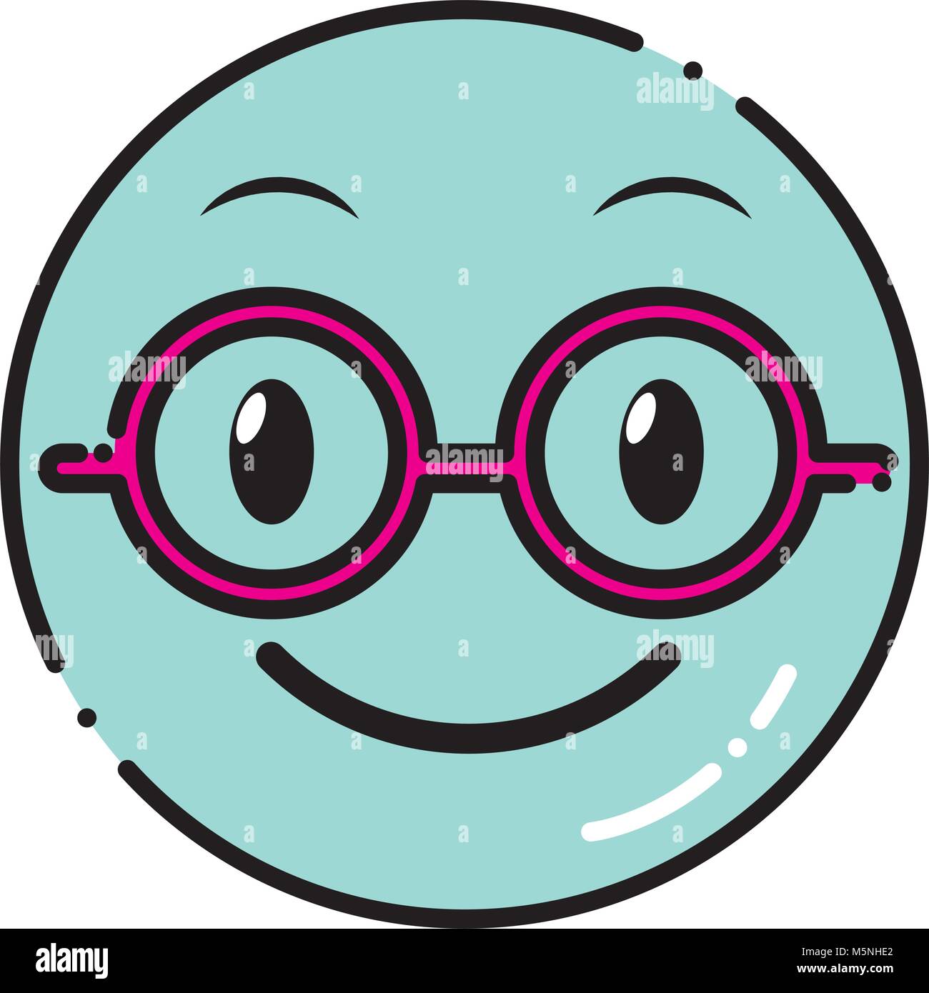 Nerd face emoji Stock Vector Images - Alamy