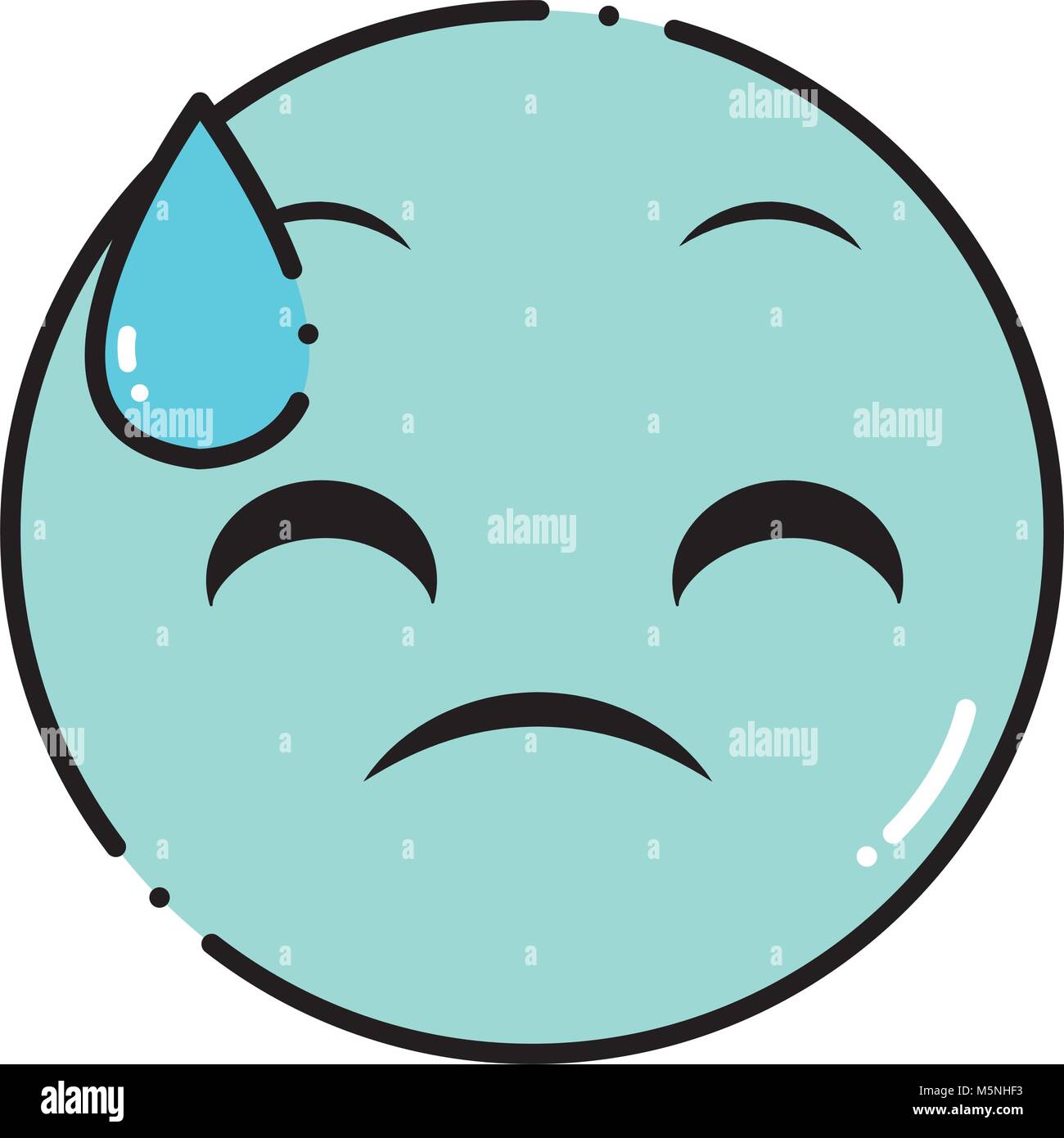 Sweating emoji Stock Vector Images - Alamy