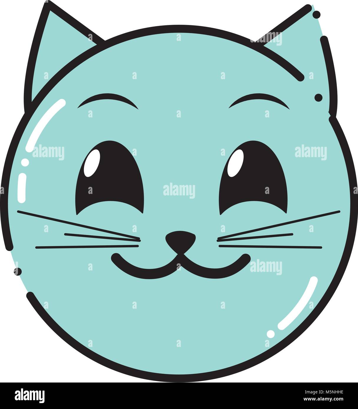 color happy cat face emoji expression Stock Vector Image & Art - Alamy