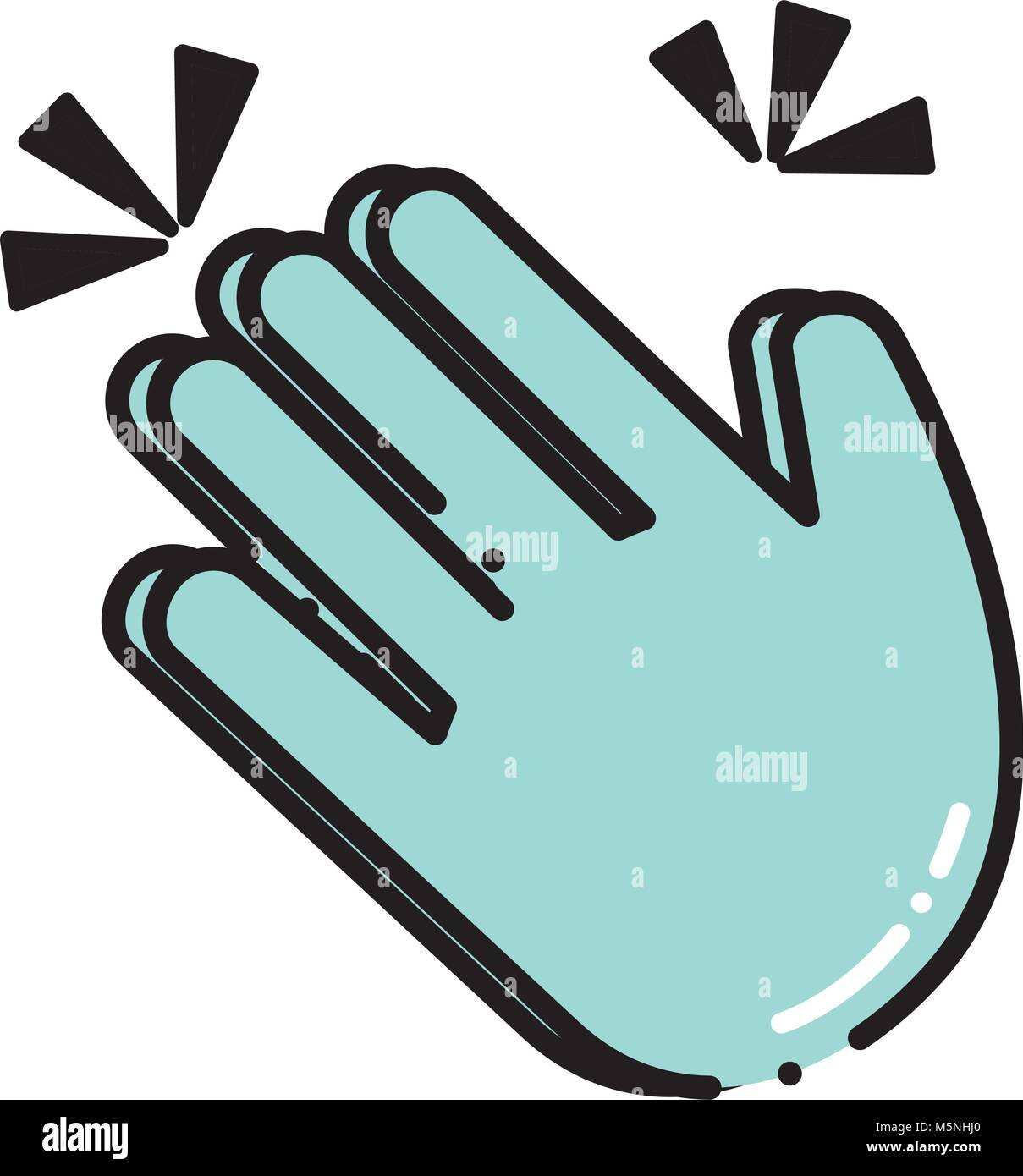 color emoji hand waving gesture expression Stock Vector Image & Art - Alamy