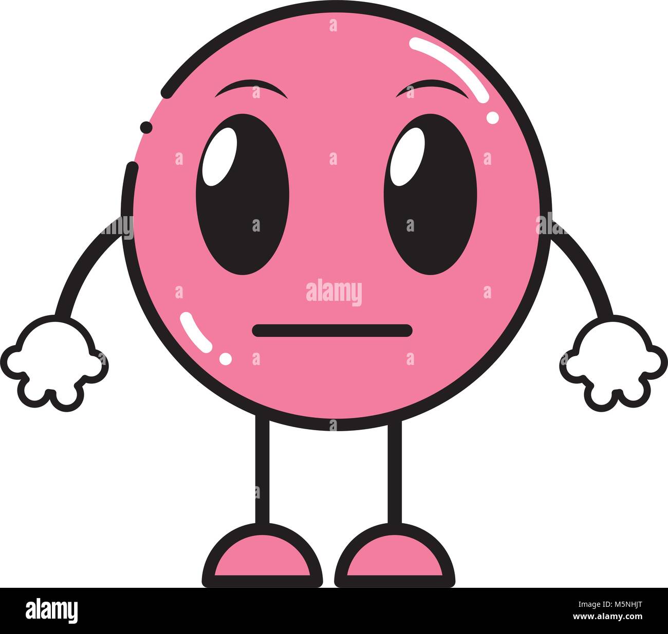 color not knowing emoji expression with arms and legs Stock Vector ...