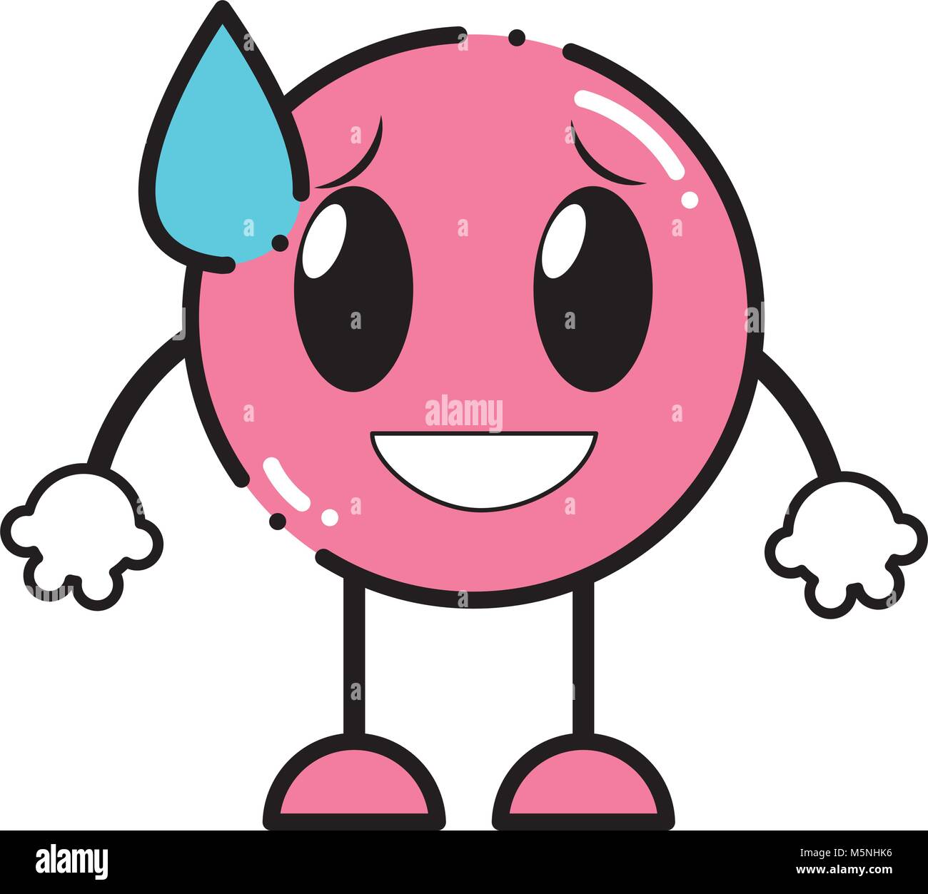 color shame laugh emoji expression with arms and legs Stock Vector ...