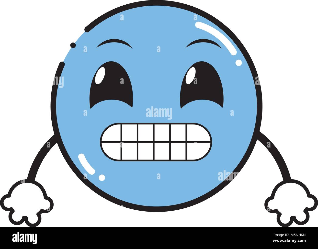 color ups emoji face expression with arms Stock Vector Image & Art - Alamy