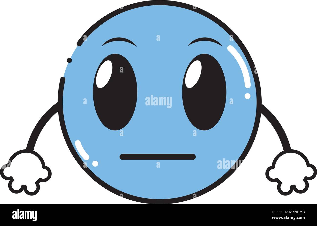 color not knowing emoji face expression with arms Stock Vector Image ...