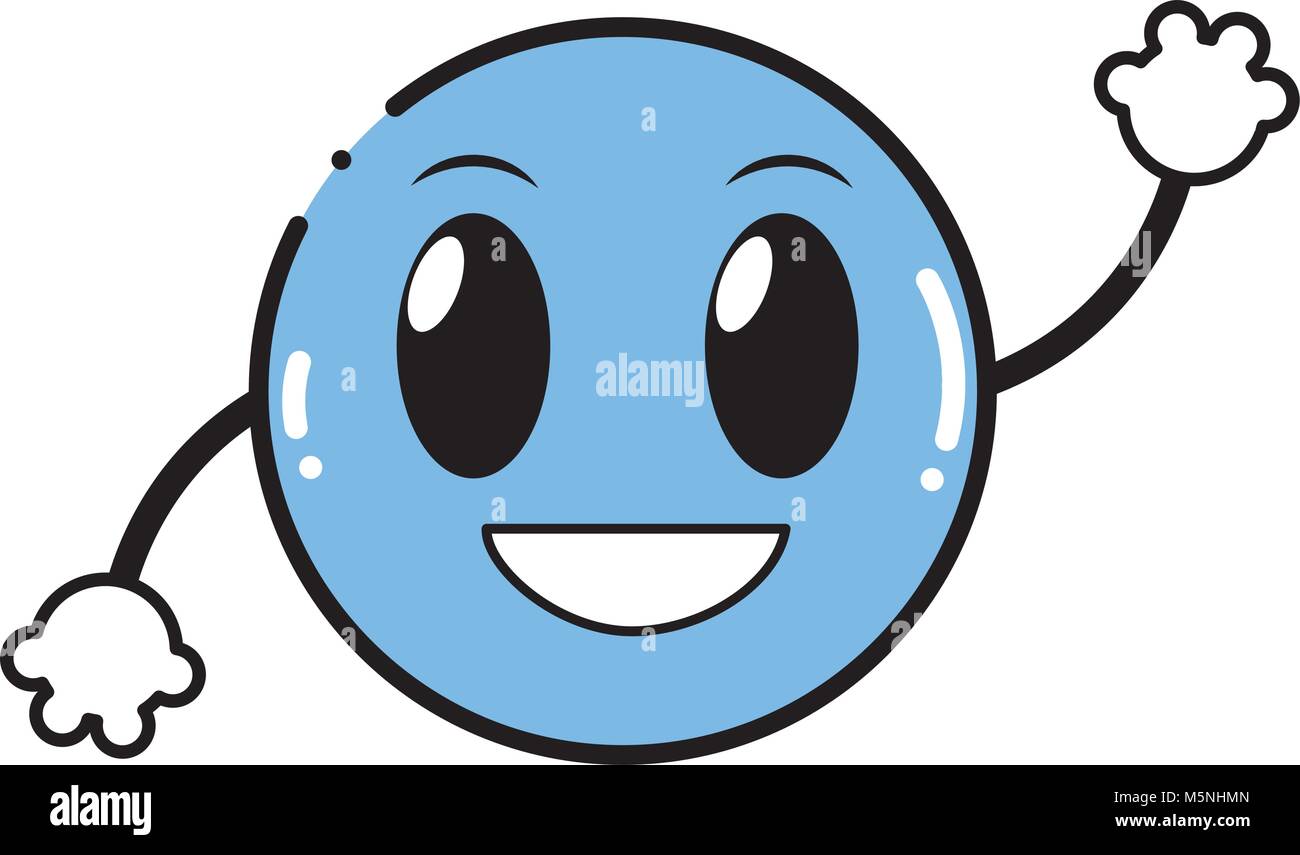 color glad emoji face expression with arms Stock Vector Image & Art - Alamy