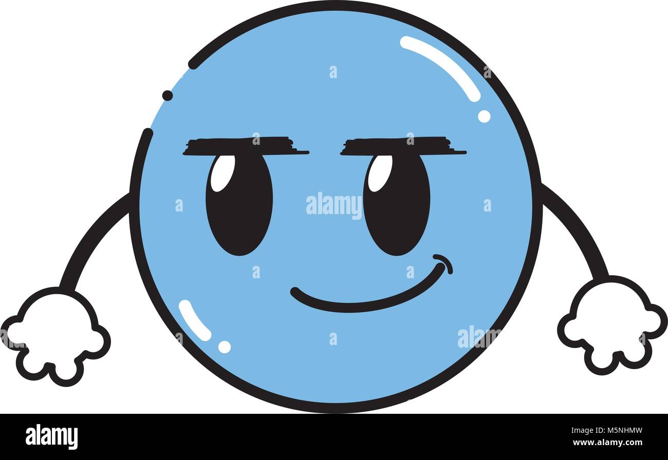 color rogue emoji face expression with arms Stock Vector Image & Art ...