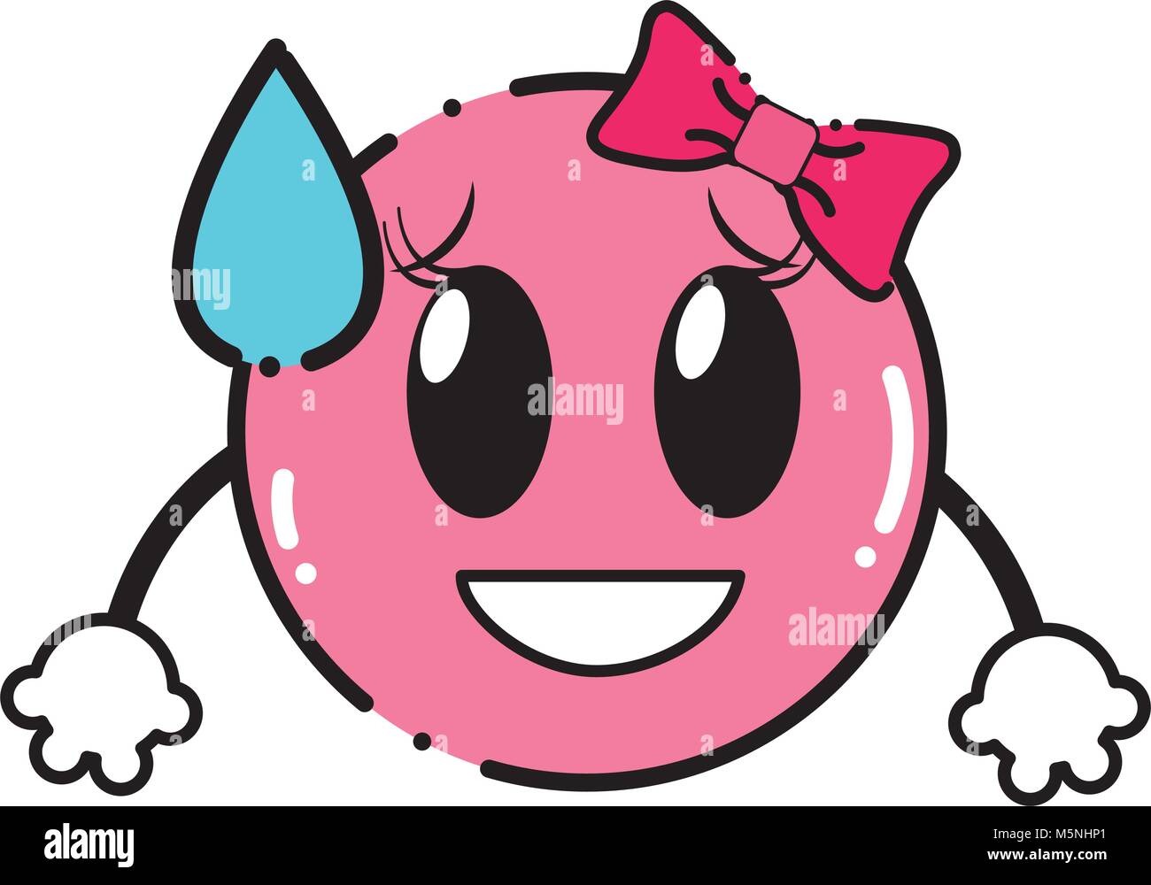 color shame laugh female emoji face with arms Stock Vector Image & Art ...